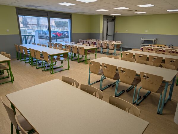 Fin des travaux au réfectoire de l'école de la Peyrouas