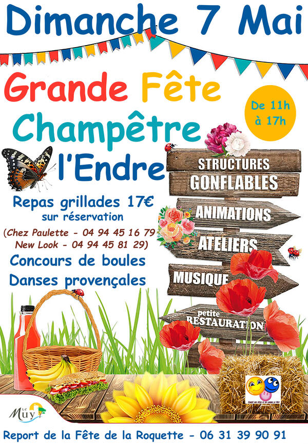 REPORT DE LA FETE DE LA ROQUETTE : GRANDE FETE CHAMPETRE DE L’ENDRE